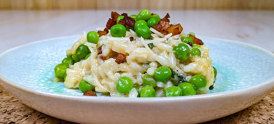 Risotto with Peas & Pancetta | PCFMA